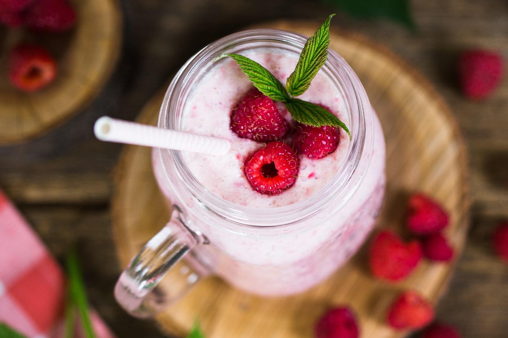 Dymatize | Vanilla Raspberry Protein Shake Recipe.